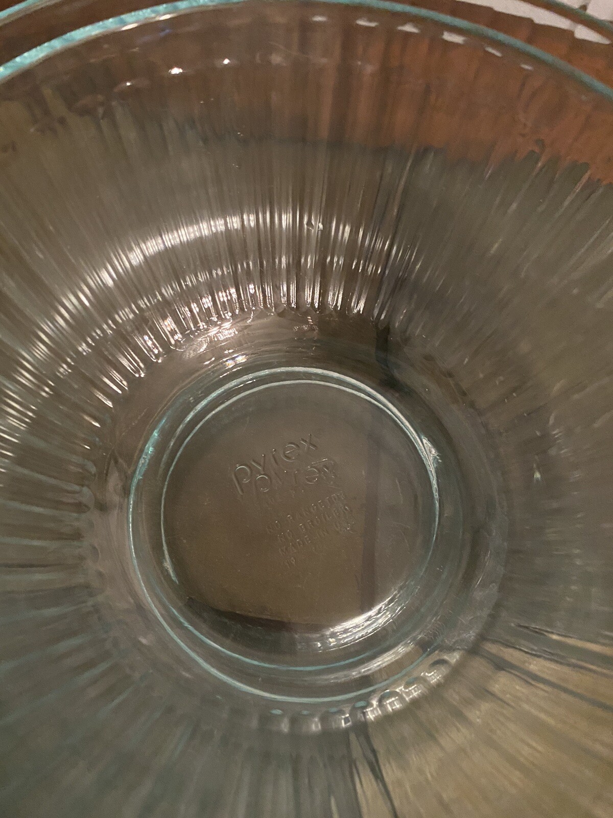 Pyrex Clear Mixing Bowls Aqua Blue Ribbed Nesting 7401-S 7402-S 7403-S 7404 S, | eBay