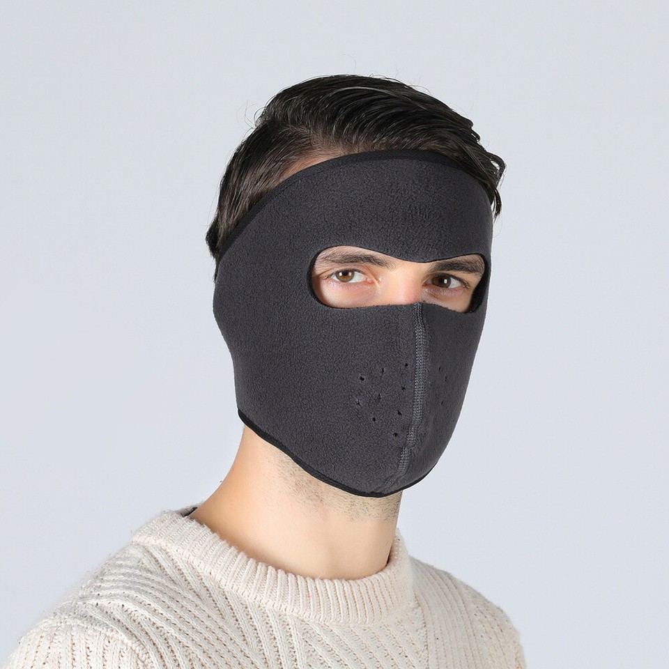 Winter Fleece Ski Mask Cycling Full Face Mask Cold Weather Warm ...