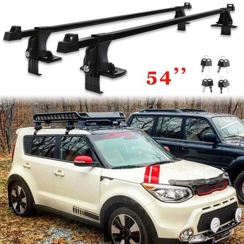 54" Car Top Roof Rack Cross Bars Cargo Kayak Carrier W/Lock For 2010-13 ...