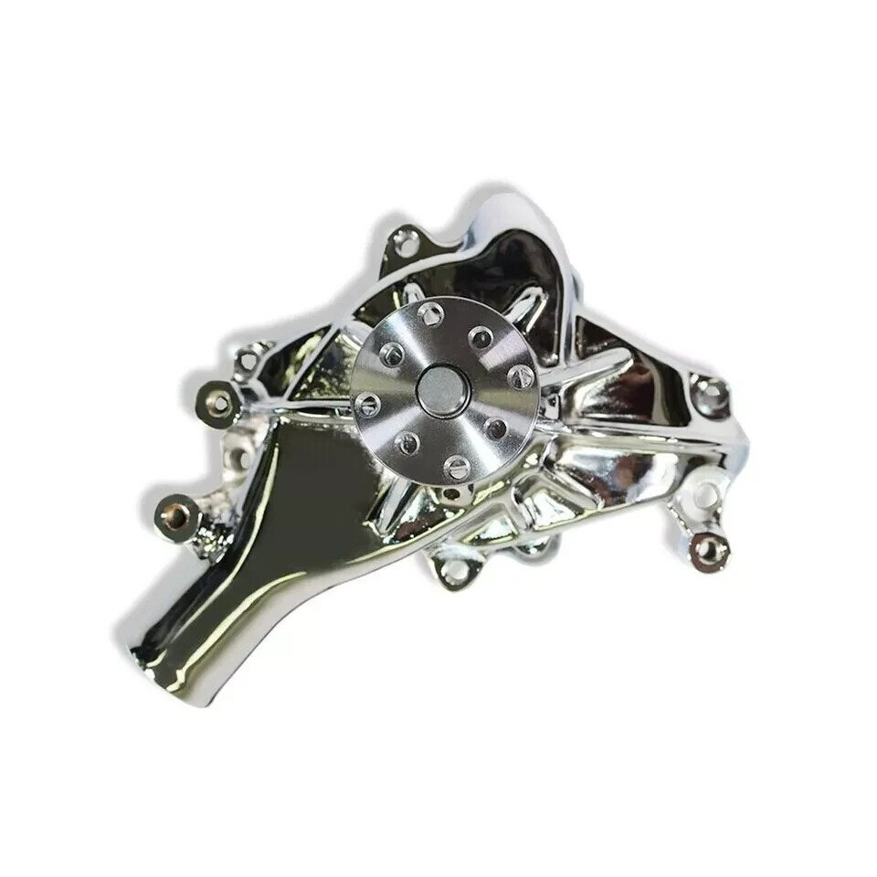 Chrome SB Chevy Water Pump Long SBC 283 327 350 383 High Volume Chrome ...