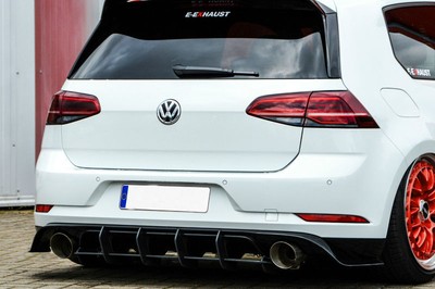 Diffuser addon with ribs / Fins for Rear Bumper A VW Golf 7 GTI TCR ...