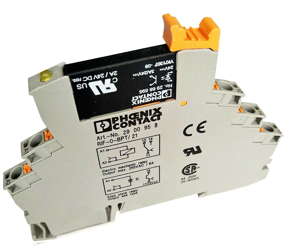 1PC Phoenix NO.2966595 24VDC Relay with NO.2900958 RIF-0-BPT/21 Relay ...