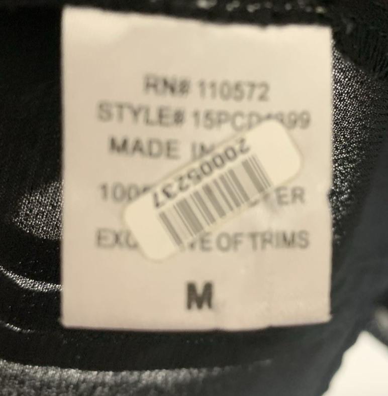 Women's Twelfth Street Black Embroidered Pleated Long Sleeve High Neck ...