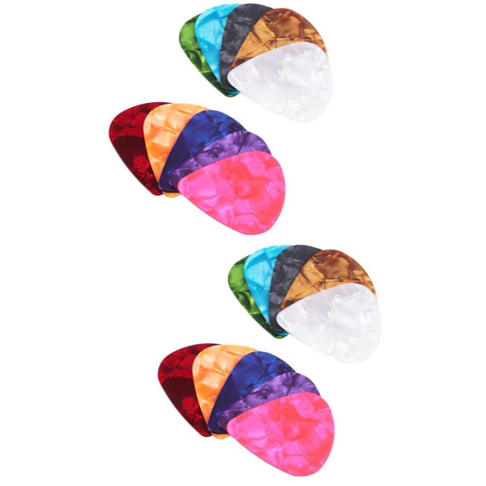 100 pcs Guitar Pick Set Plastic Plectrum Thumb Guitar Picks Index ...