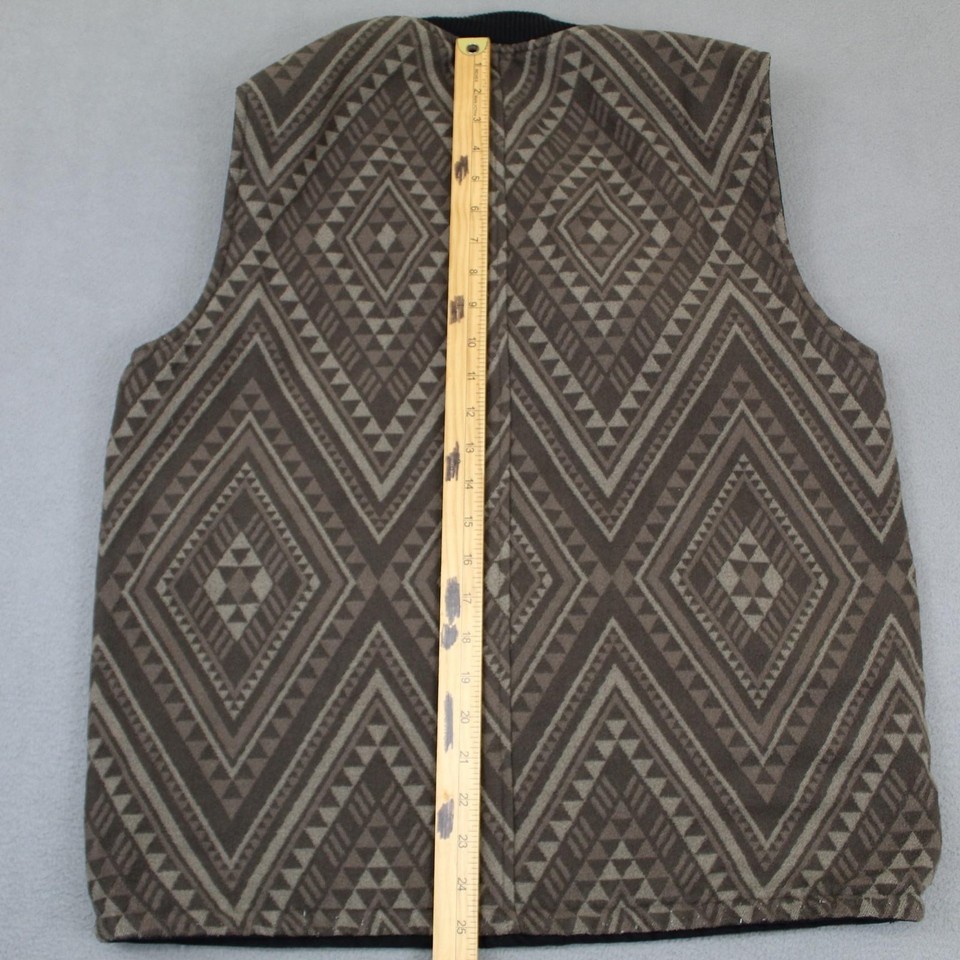 Roark Vest Mens Medium Black Milford Reversible Aztec Padded Bomber ...