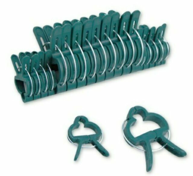 Toolzone 20pc Garden Plant Support Spring Clips Clamps for sale online ...