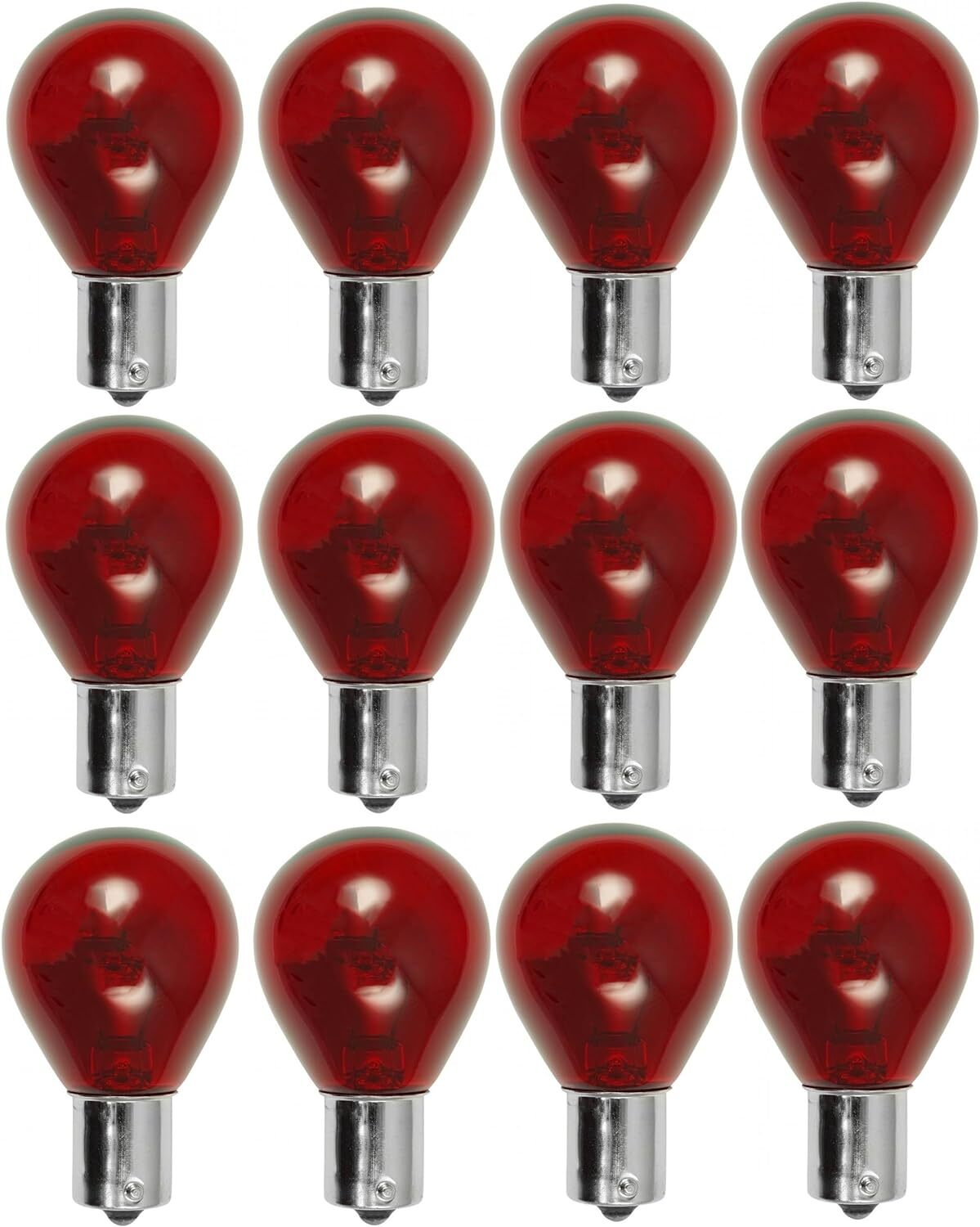 12-Pack OCS Parts #311 Red Light Bulbs | 28 Volt S11 Miniature BA15S ...