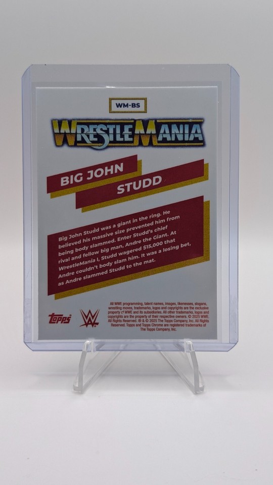 2025 Topps Chrome WWE *WrestleMania Recall Insert* #WM-BS Big John ...