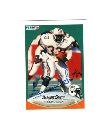Sammie Smith FSU signed autograph 1990 Fleer football card Miami ...