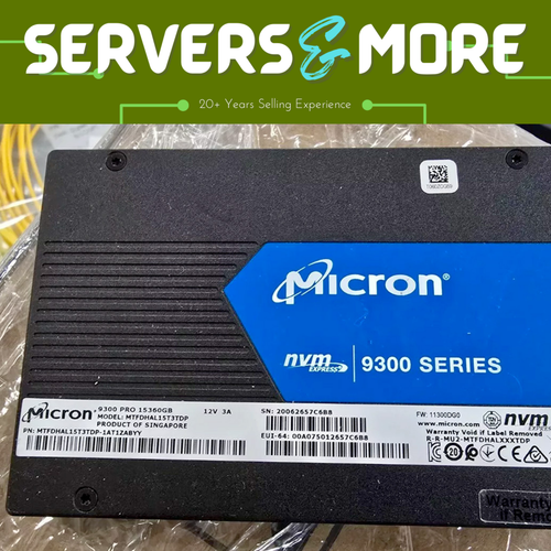 Micron 9300 Pro Series 15.36TB PCIe 3.0 NVMe 2.5'' U.2 SSD ...