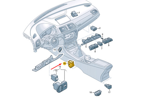 NEW AUDI Q3 8U ELECTROMECHANICAL PARKING BRAKE EPB SWITCH 8U0927225G6PS ...