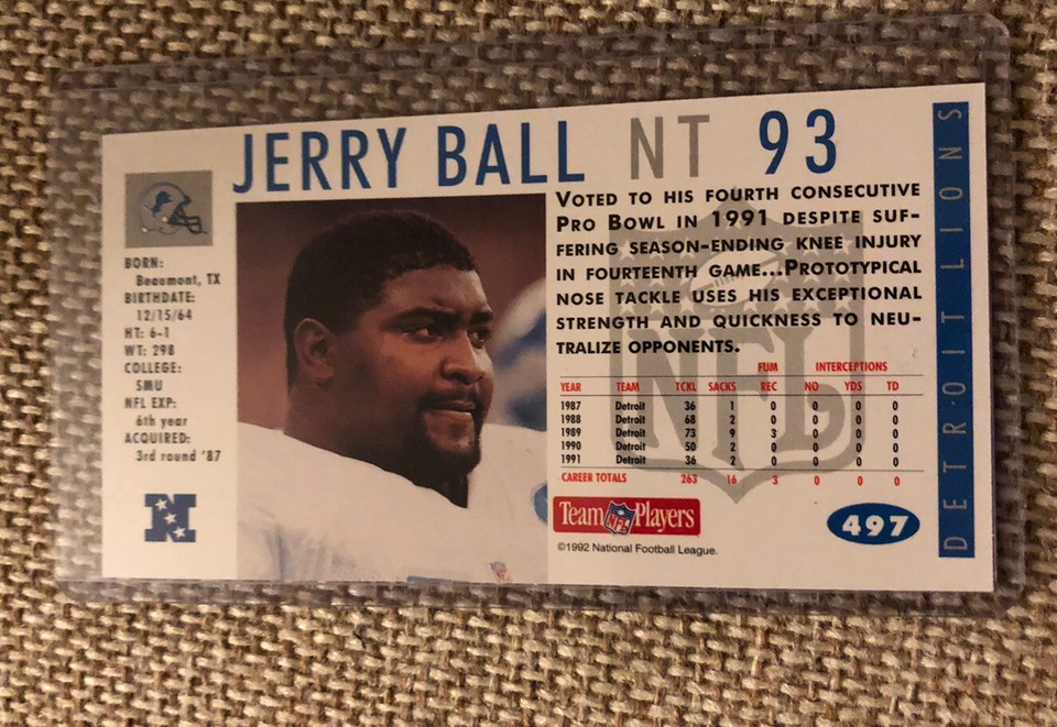 1992 NFL Gameday #497 Jerry Ball | eBay