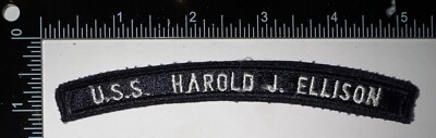 Cold War USN US Navy USS Harold J Ellison Ship Arc Tab Patch Patches | eBay