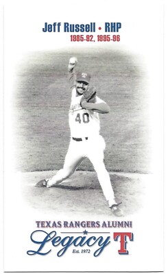 Texas Rangers Alumni Legacy Team Issued Postcard Jeff Russell SGA late ...