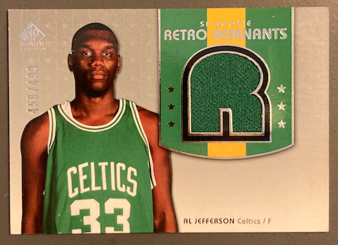 AL JEFFERSON 2004-05 SP SIGNATURE EDITION ROOKIE RETRO REMNANTS JERSEY ...