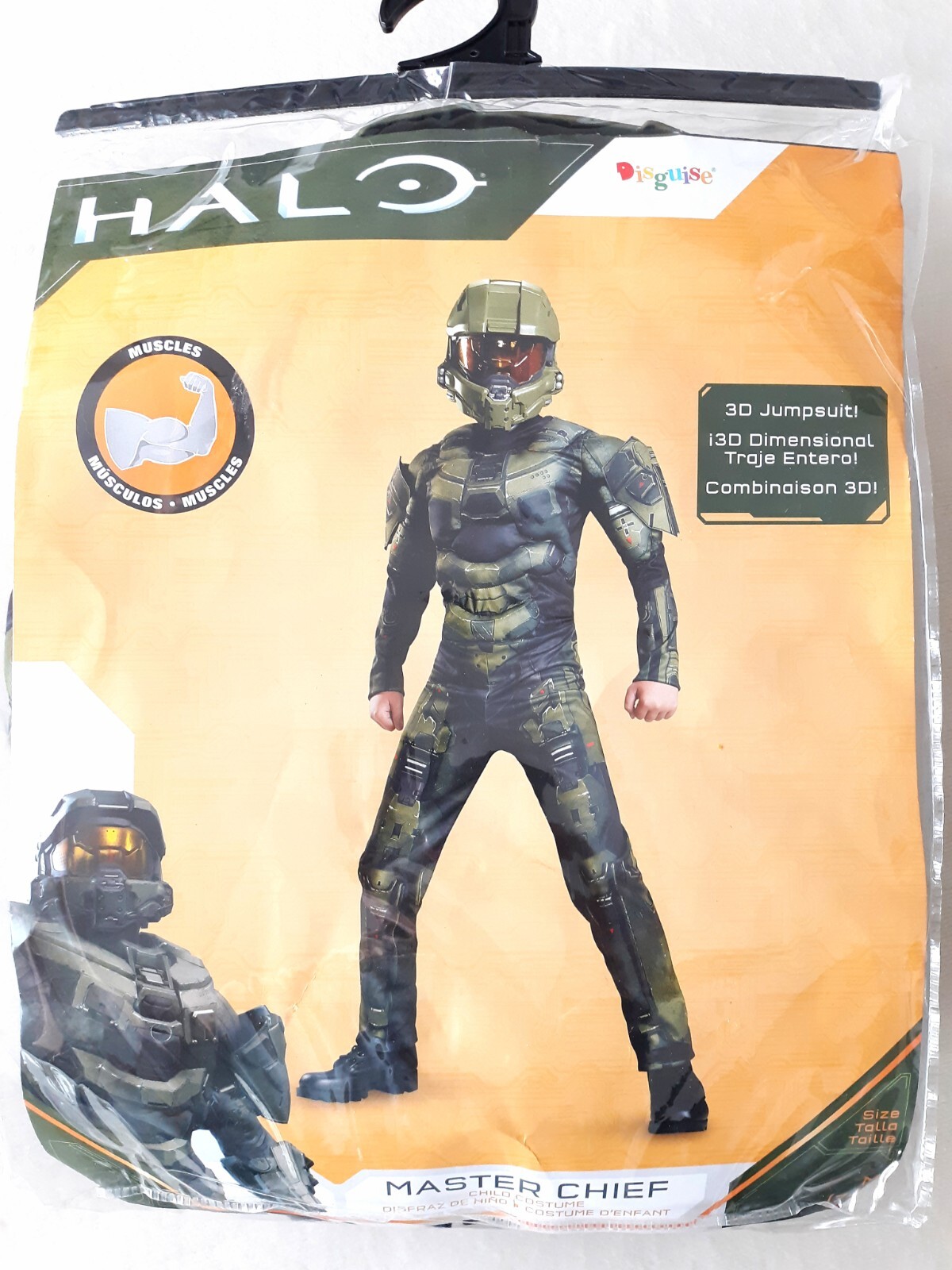 Halo Master Chief Deluxe 3D Muscle Costume, Boys Yout… - Gem