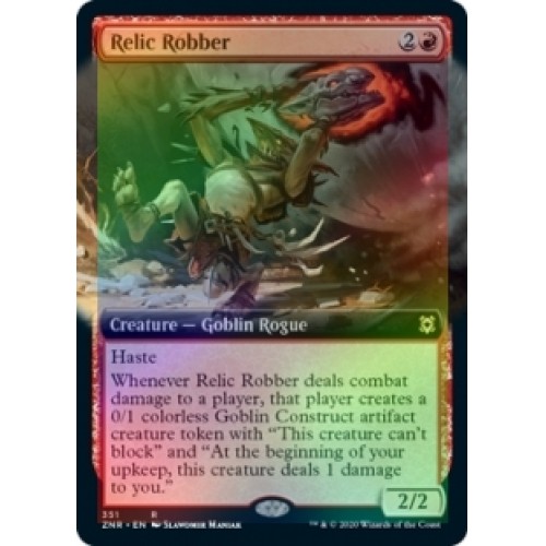 FOIL RELIC ROBBER (EXTENDED ART) Zendikar Rising ZNR Magic MTG MINT ...