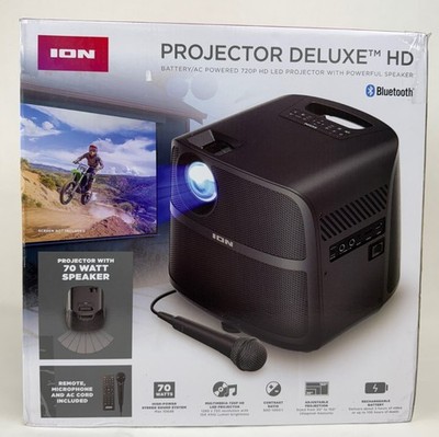 ION Projector Deluxe HD Battery/AC Powered 720P HD LED with Powerful ...