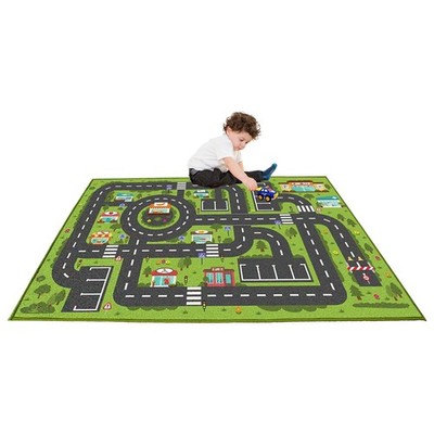 Car Rug Play Mat 4'7" × 6'7", Road Rug Carpet for Kids, City Life ...