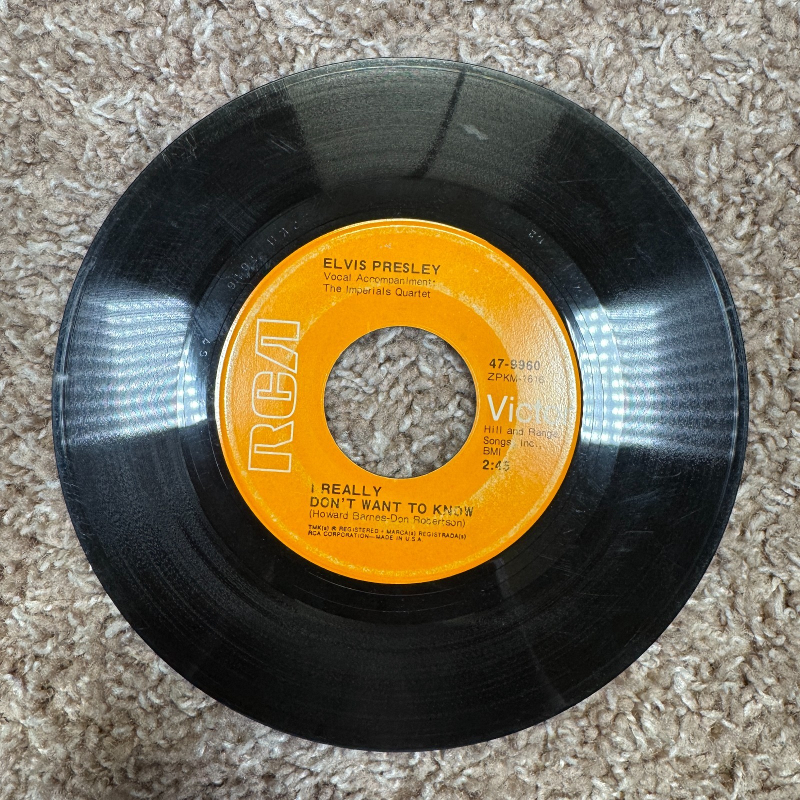 Elvis Presley - RCA - 45 RPM - Single - 7" - RARE! - 47-9960 | eBay