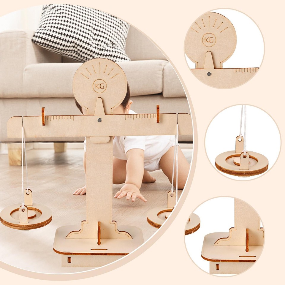 DIY Wooden Balance Scale Kit Party for Kids Toddlers Teaching Wooden ...