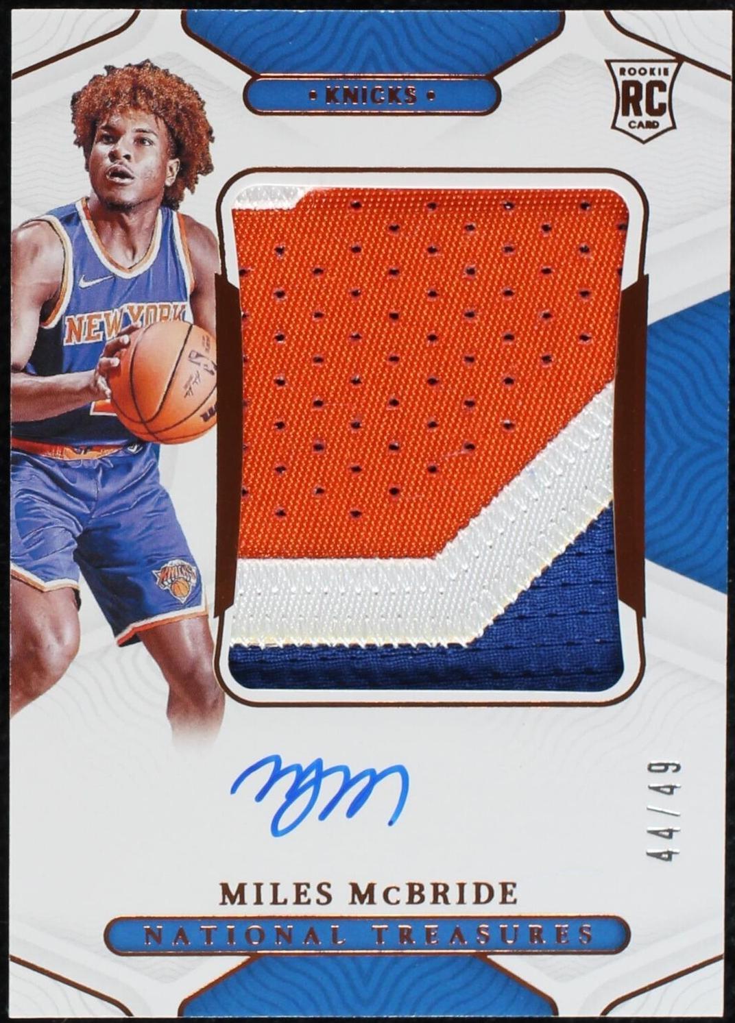 2021-22 Panini National Treasures - Rookie Patch Autograph Miles ...