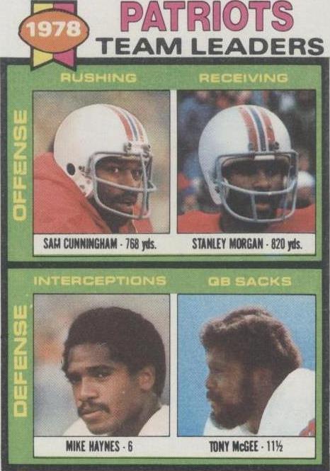 1979 Topps - Team Leaders Tony McGee, Stanley Morgan, Mike Haynes #76 ...