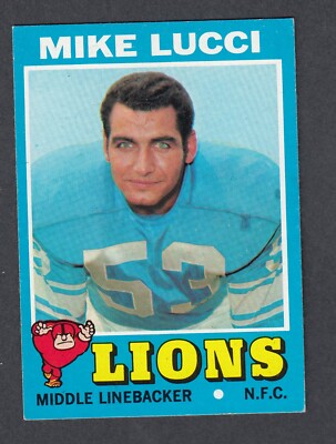 1971 Topps MIKE LUCCI Detroit Lions #105 | eBay