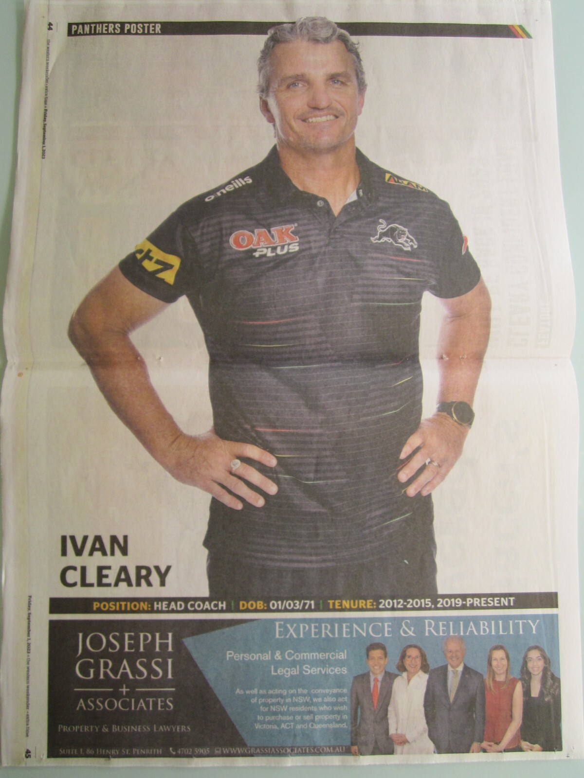 2023 Penrith Panthers poster - Ivan Cleary | eBay Australia