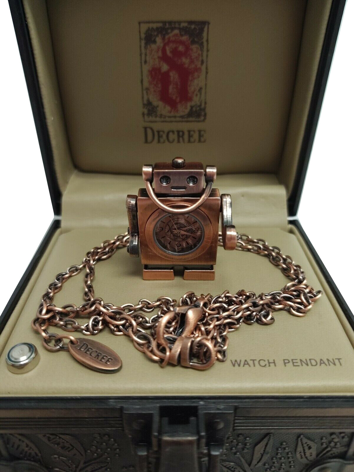 Decree Adorable Pendant Retro Robot Watch Copper Bronze Color Tone | eBay