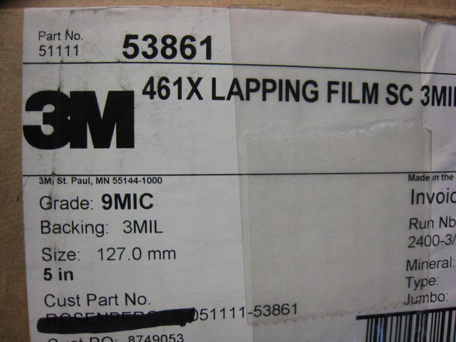 3M 461x Lapping Film SC 3mil 9Mic pack of 50 for sale online | eBay