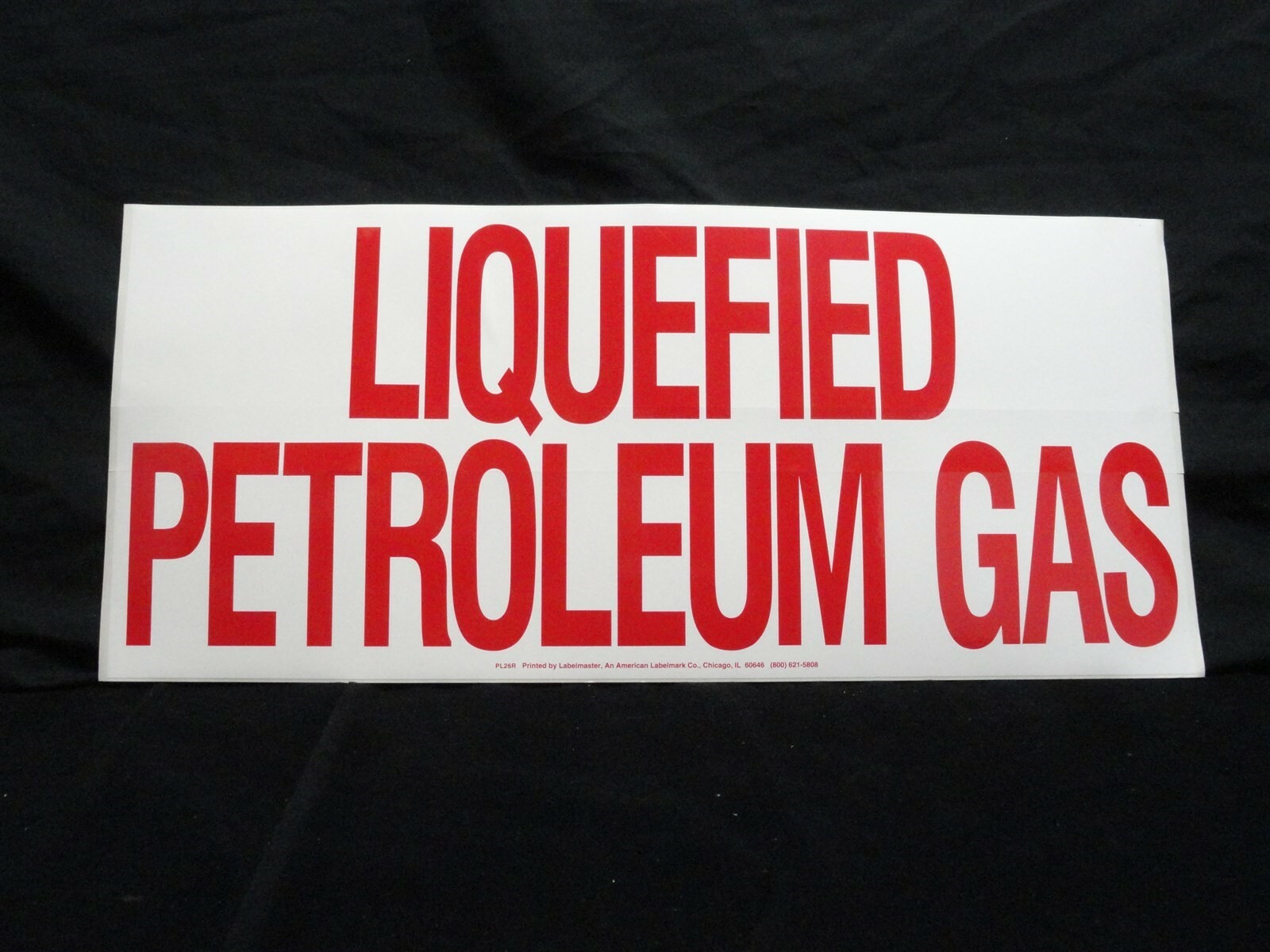 (2) Vinyl "LIQUEFIED PETROLEUM GAS" Safety Stickers 9-1/2" x 21-1/2 ...