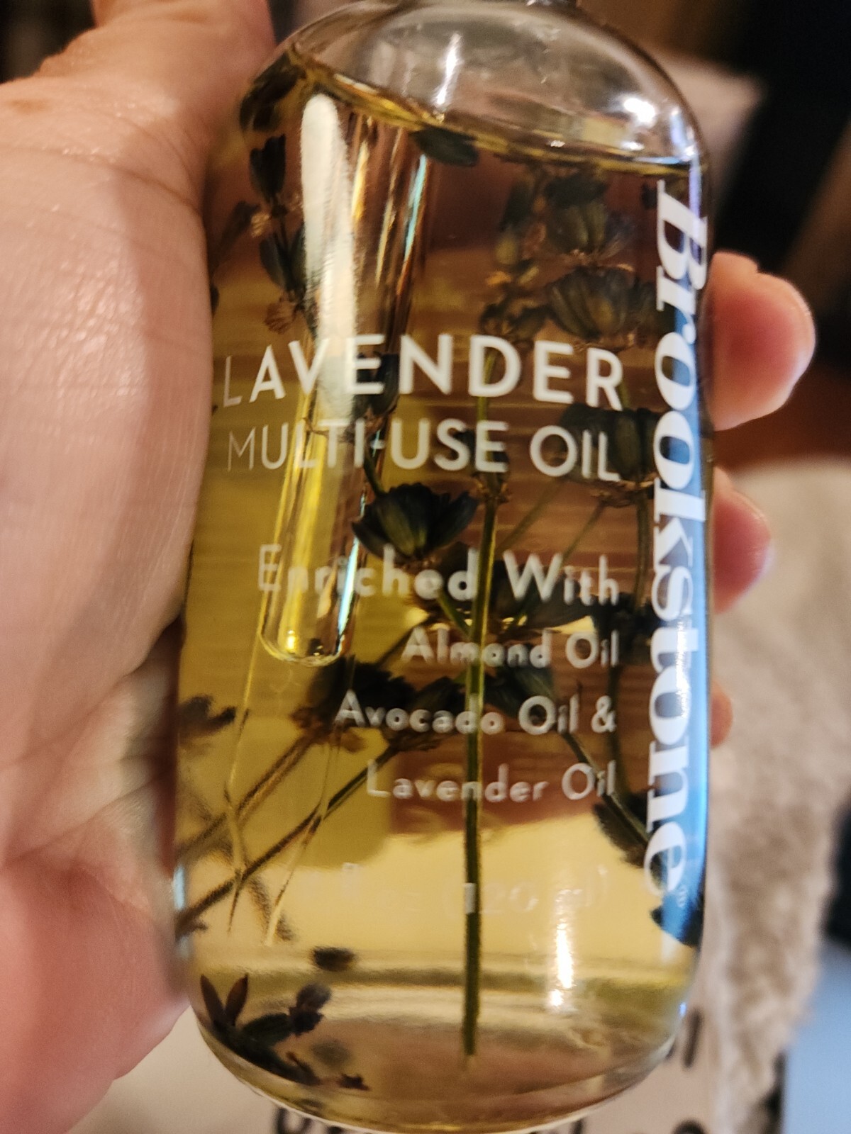 BROOKSTONE LAVENDER Multi Use Oil 4 fl oz Enriched w/ Avocado & Almond ...