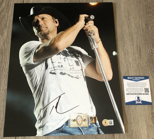 TIM MCGRAW SIGNED AUTOGRAPH 11x14 PHOTO C w/EXACT VIDEO PROOF & BECKETT ...