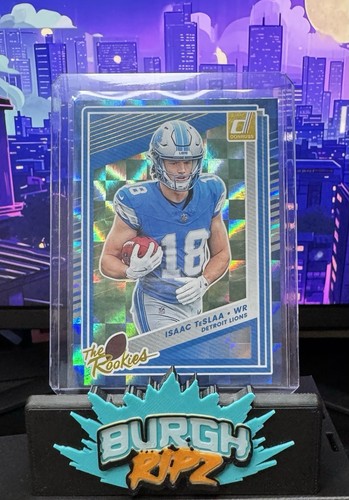 2025 Donruss Football Isaac TeSlaa (RC) No. 35 The Rookies Blue Foil | eBay