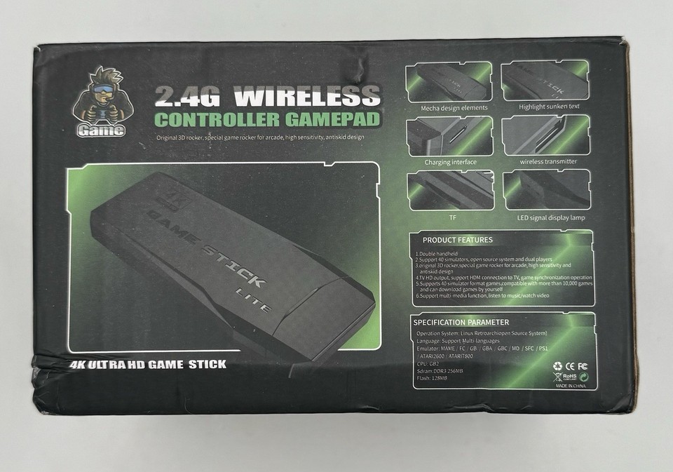 2.4G Wireless Controller Gamepad Lite - 4K Ultra HD Game Stick New Open ...