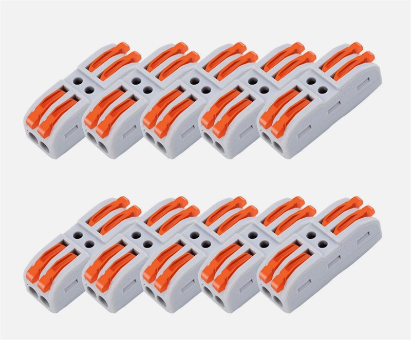 10Psc Quick Connect Lever Wire Connectors Compact Inline Splicing ...