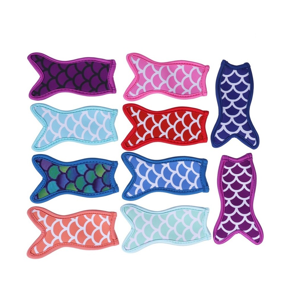 10 Pcs Reusable Ice Stick Sleeves for Freezer Insulation Bag Cream ...