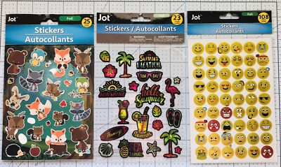 Jot Brand: Set of 3 Foil Scrapbooking Stickers - Assorted NEW 156 pc | eBay
