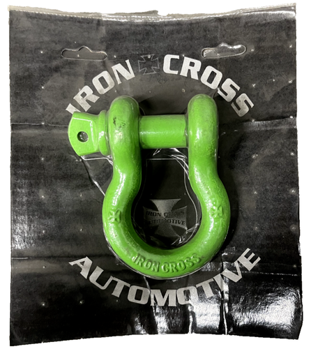 IRON CROSS 3/4" D-RING SHACKLE 1000-05 LIME GREEN FINISH | eBay