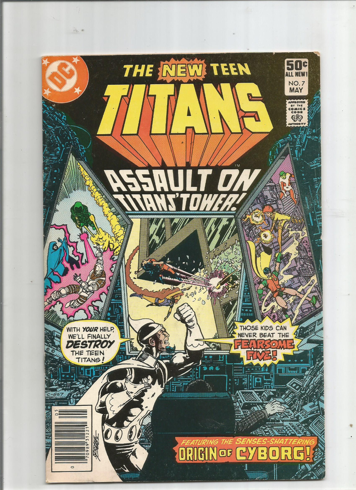 New Teen Titans #7 • Origin Of Cyborg! Death Of Silas Stone! George ...