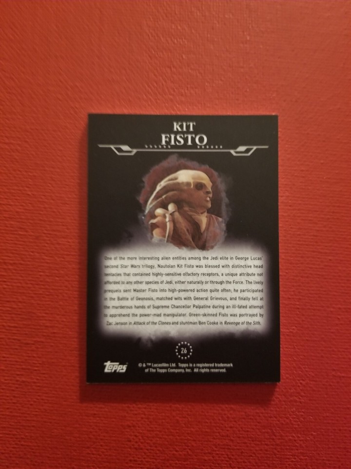 TOPPS - STAR WARS MASTERWORKS BLUE PARALLEL KIT FISTO TRADING CARD #26 ...