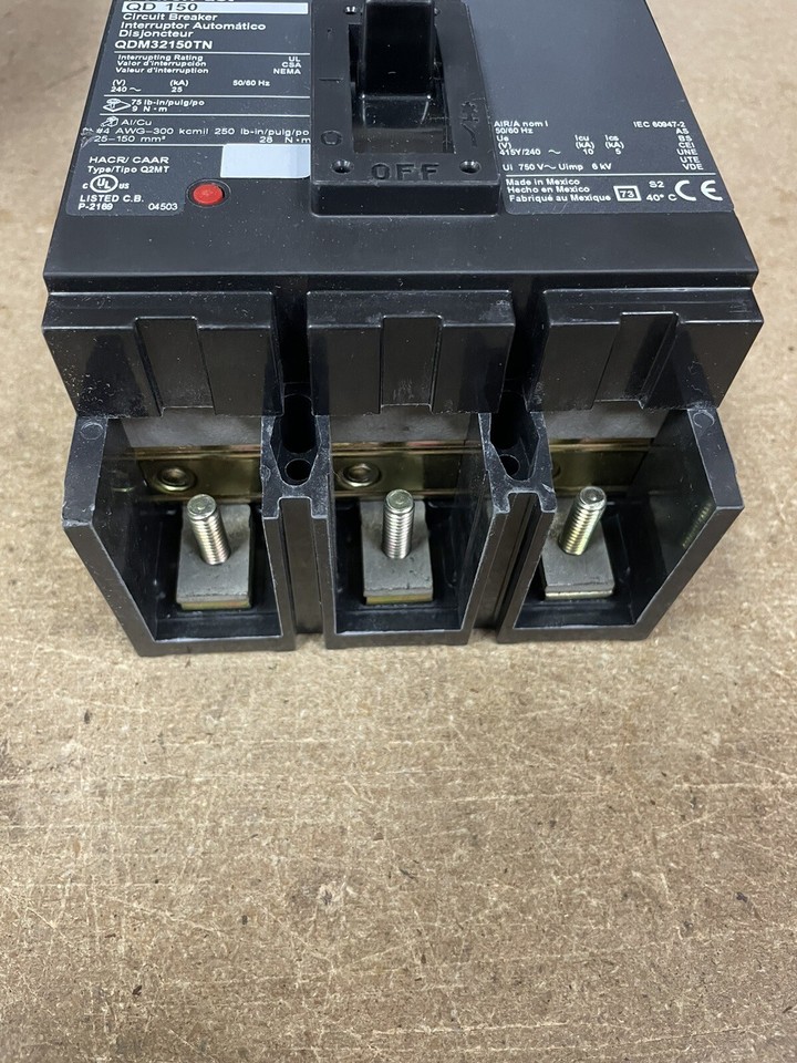 SQUARE D QDM32150TN 3 POLE 150A QD 150 CIRCUIT BREAKER (NEW IN BOX) | eBay