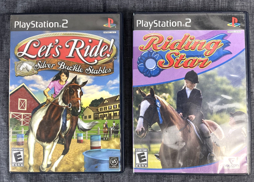 PlayStation 2 PS2 Let's Ride Silver Buckle Stables & Riding Star with ...