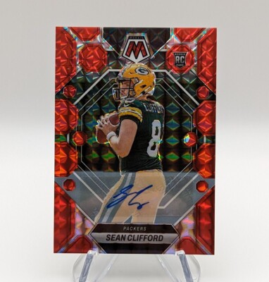 Sean Clifford 2023 Panini Mosaic Football 361 Red Prizm Auto RC SP #d ...