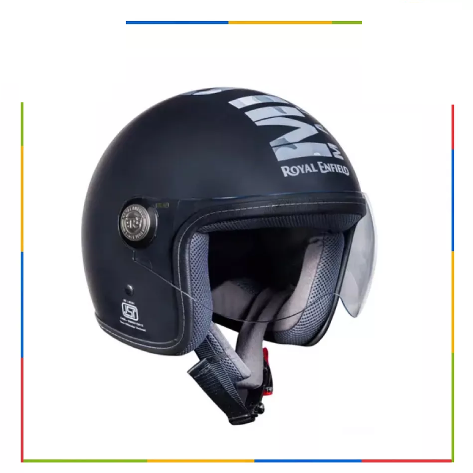 FIT FOR ROYAL ENFIELD MOTORCYCLE OPEN FACE CHOPPER HELMET CAMO MLG MATT ...