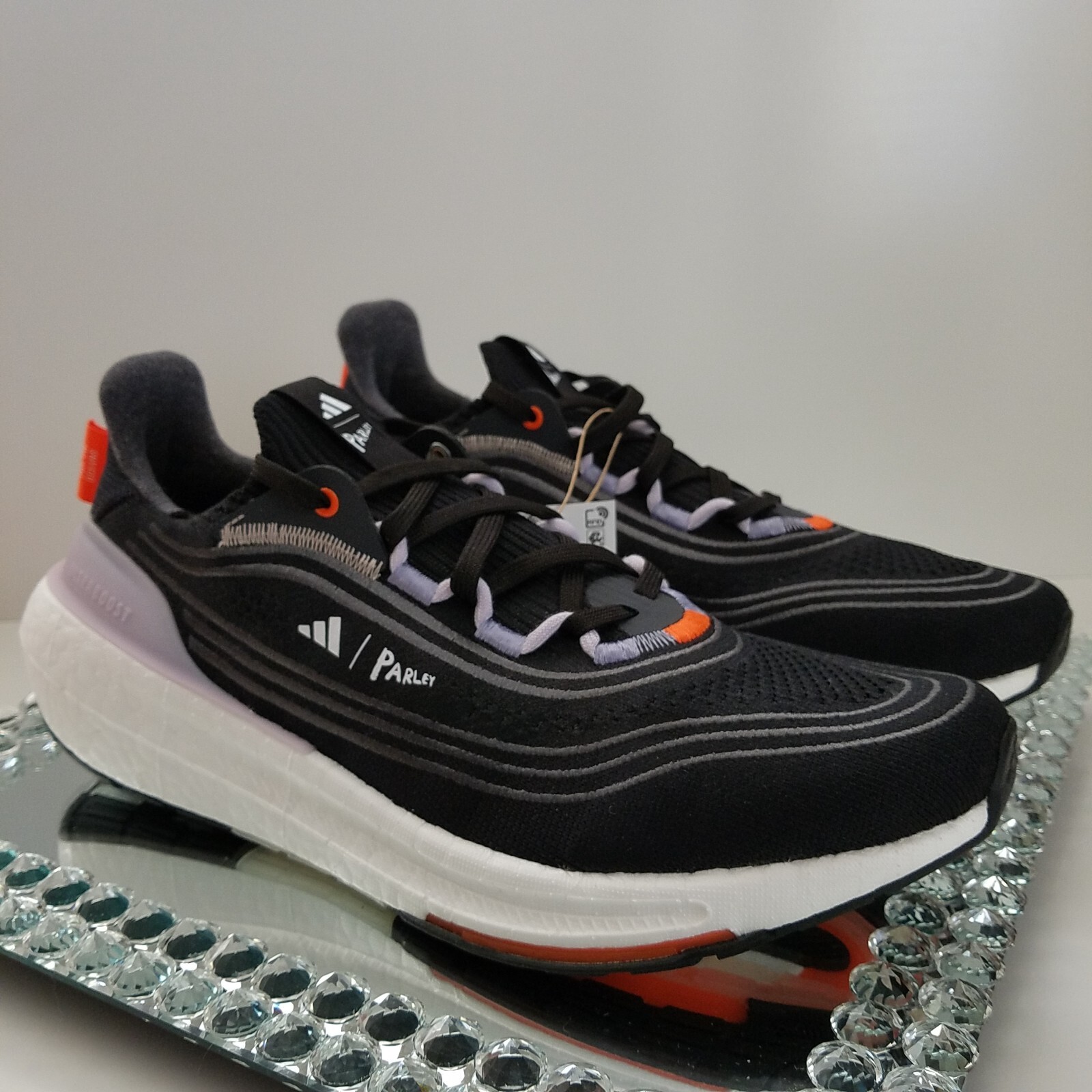 NEW adidas UltraBoost Light x Parley Low Black Solar Red - Men's 11.5 ...