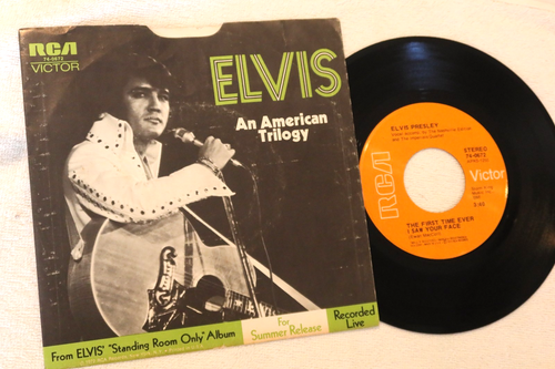 ELVIS PRESLEY-AN AMERICAN TRILOGY/First Time Ever- 7"-PS-RCA VICTOR 74 ...