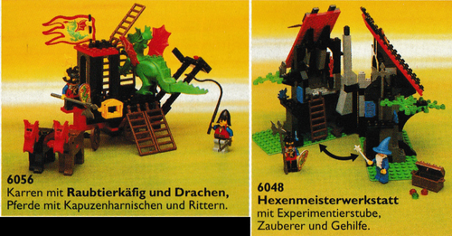 Lego CASTLE 6048 Majisto's Magical Workshop + 6056 Dragon Wagon DRAGON ...