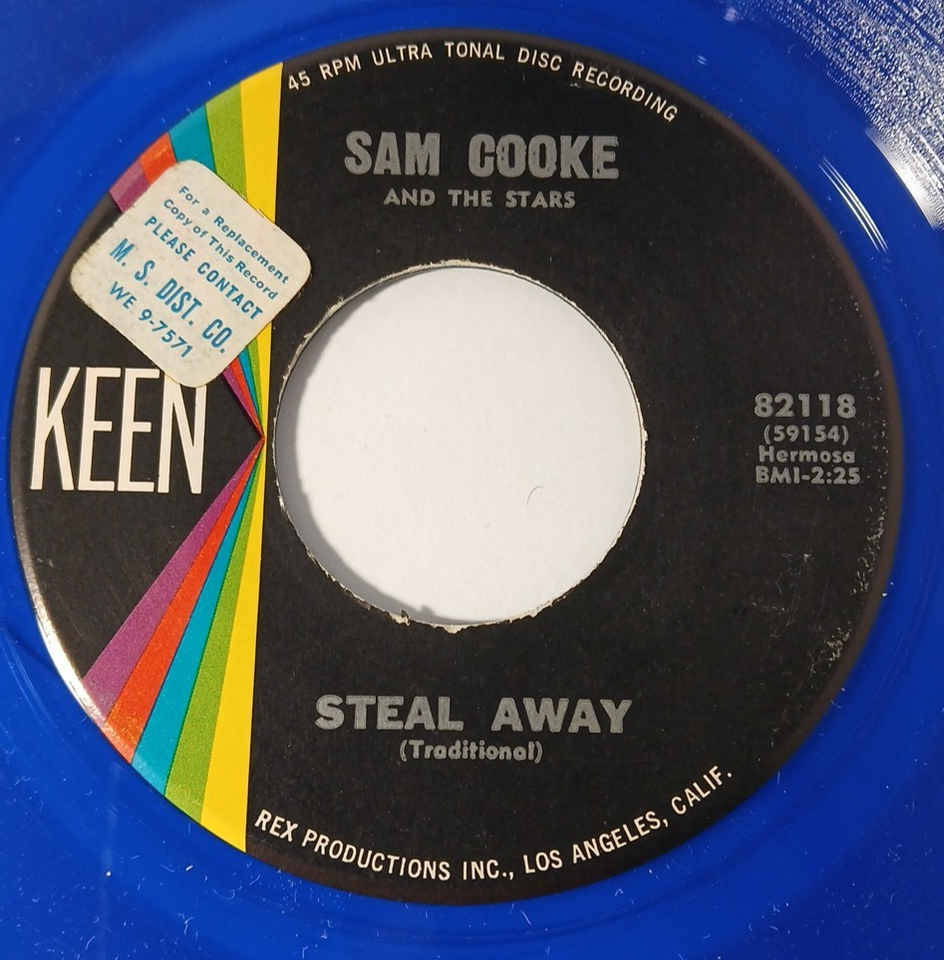 Sam Cooke – Steal Away / So Glamorous – Blue Vinyl 45 RPM – Rare ...